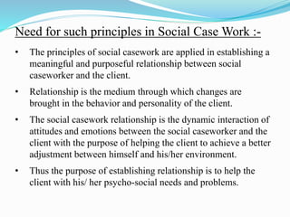 Principles of social case work | PPTX