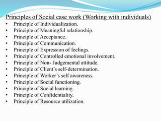 Principles of social case work | PPTX