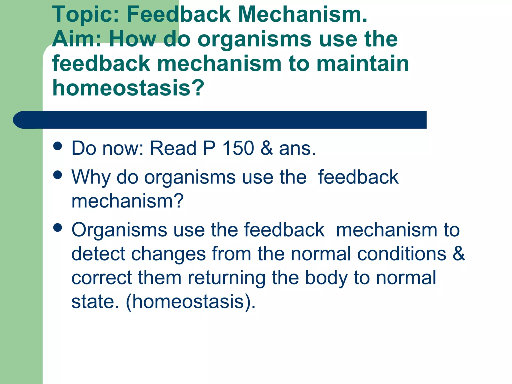 Topic feedback mechanism | PPT