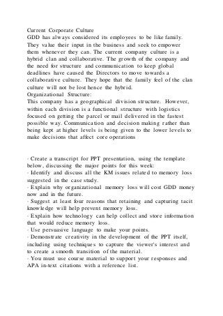 Topic How can KM stem organizational memory lossHarry Hartfie | DOCX