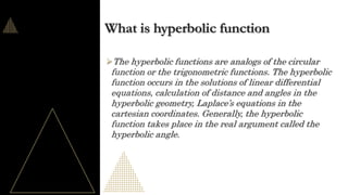 Topic hyperbolic functions | PPTX