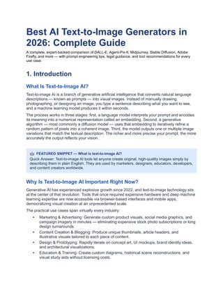 Best AI Text-to-Image Generators in 2026: Complete Guide with Reviews ...