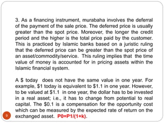 Topic iii. non participatory modes of islamic finance - murabahah(1) | PPTX