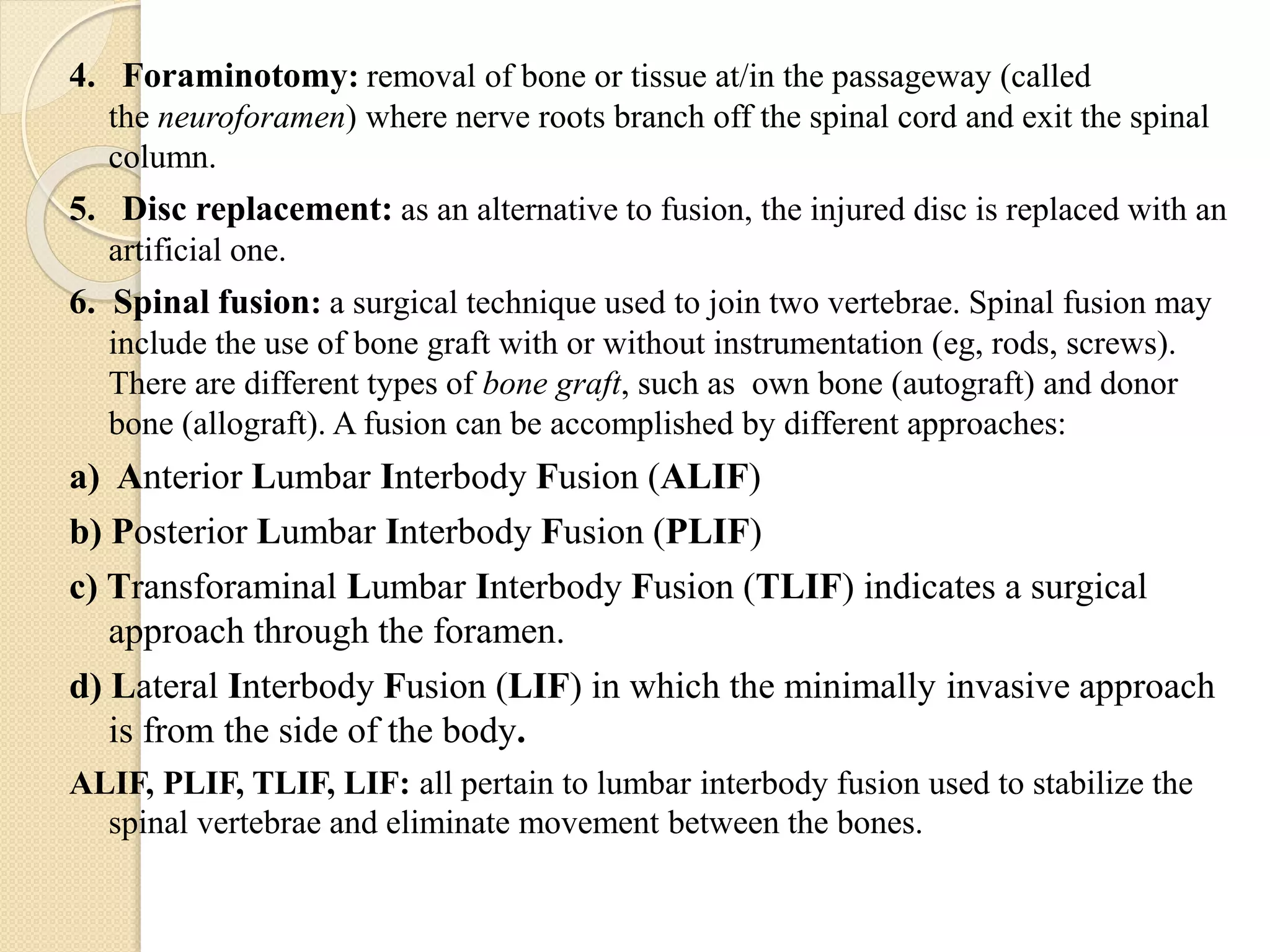 Surgery & anatomy of vertebral column and spinal nerves | PPTX
