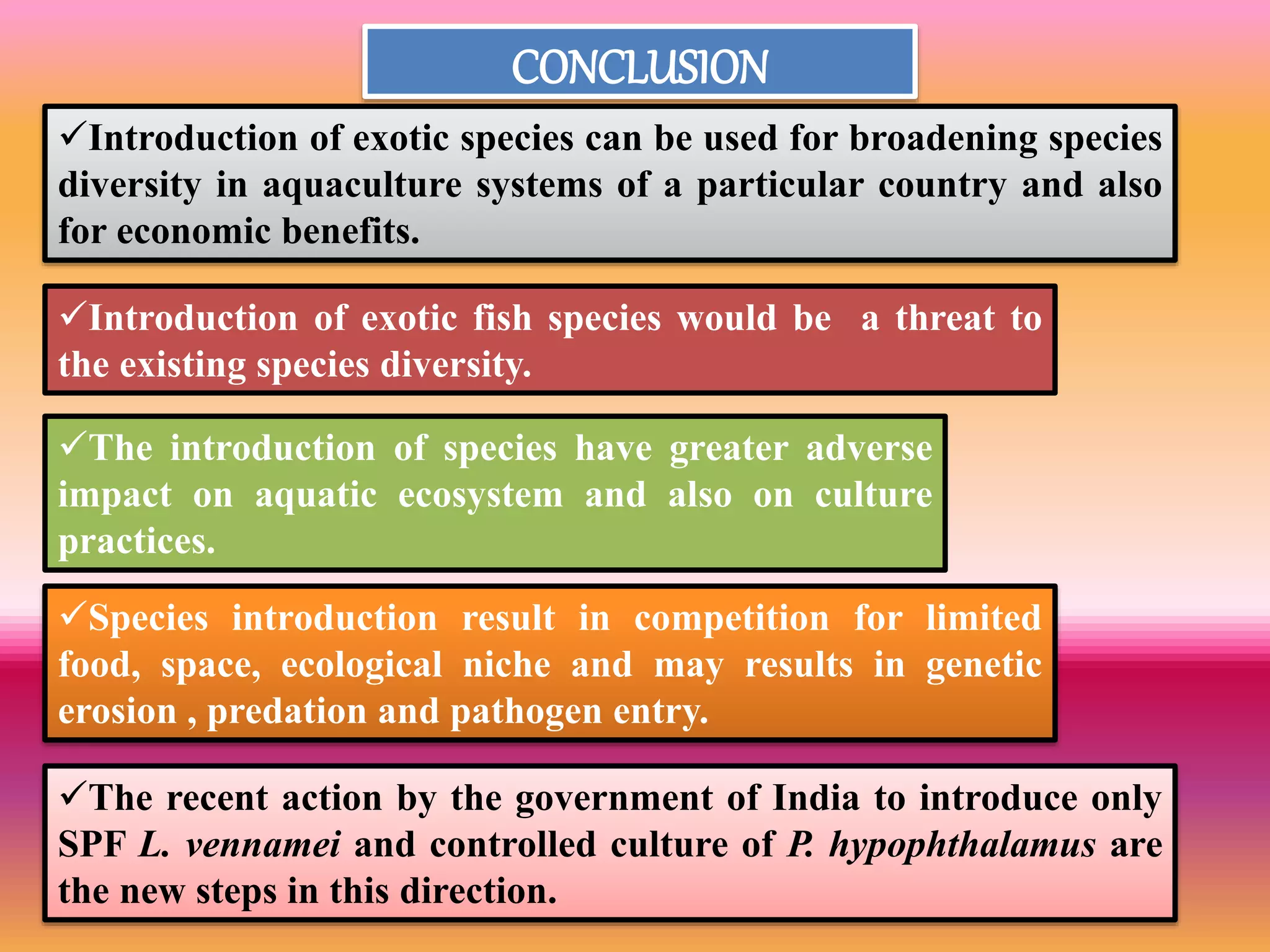 TOPIC – INTRODUCTION OF EXOTIC FISH SPECIES.pptx