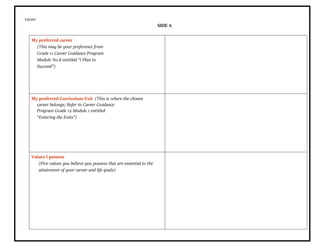 TOPIC KEEP ME BALANCED career guidance of students in SHS to able ...