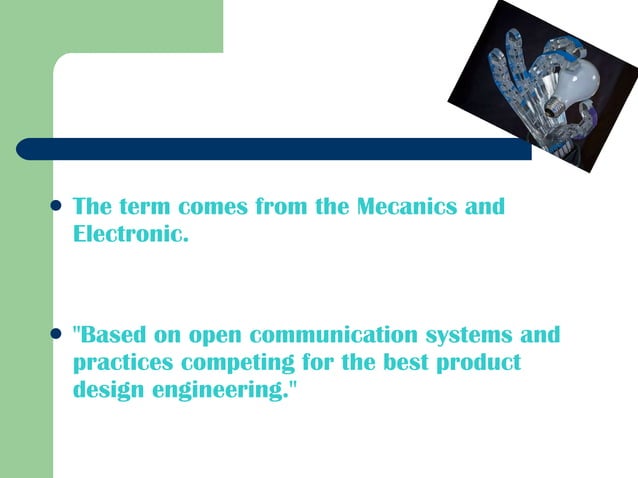 Topic mechatronics | PPT