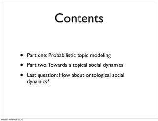 An Introduce to Topic Model | PPT