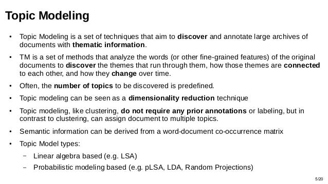 Topic Modeling