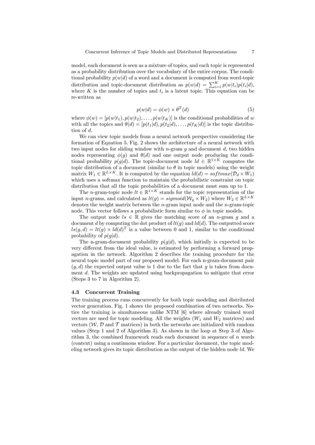 Concurrent Inference Of Topic Models And Distributed Vector Representations Pdf 