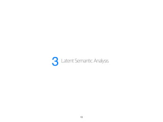 [Topic Modeling] Latent Semantic Analysis - Yonghee Cheon | PDF