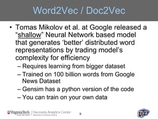 Slides: Concurrent Inference of Topic Models and Distributed Vector ...