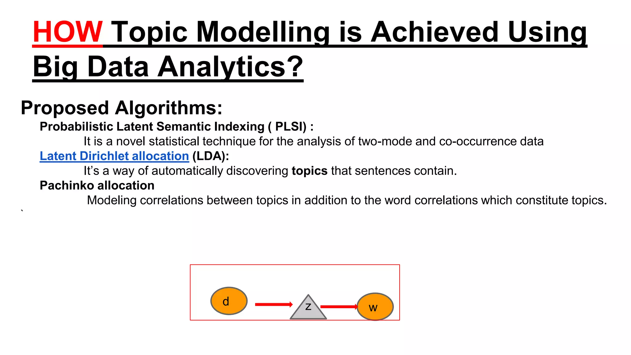 Topic modeling using big data analytics | PPT