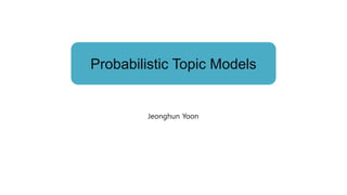 Topic models | PPT