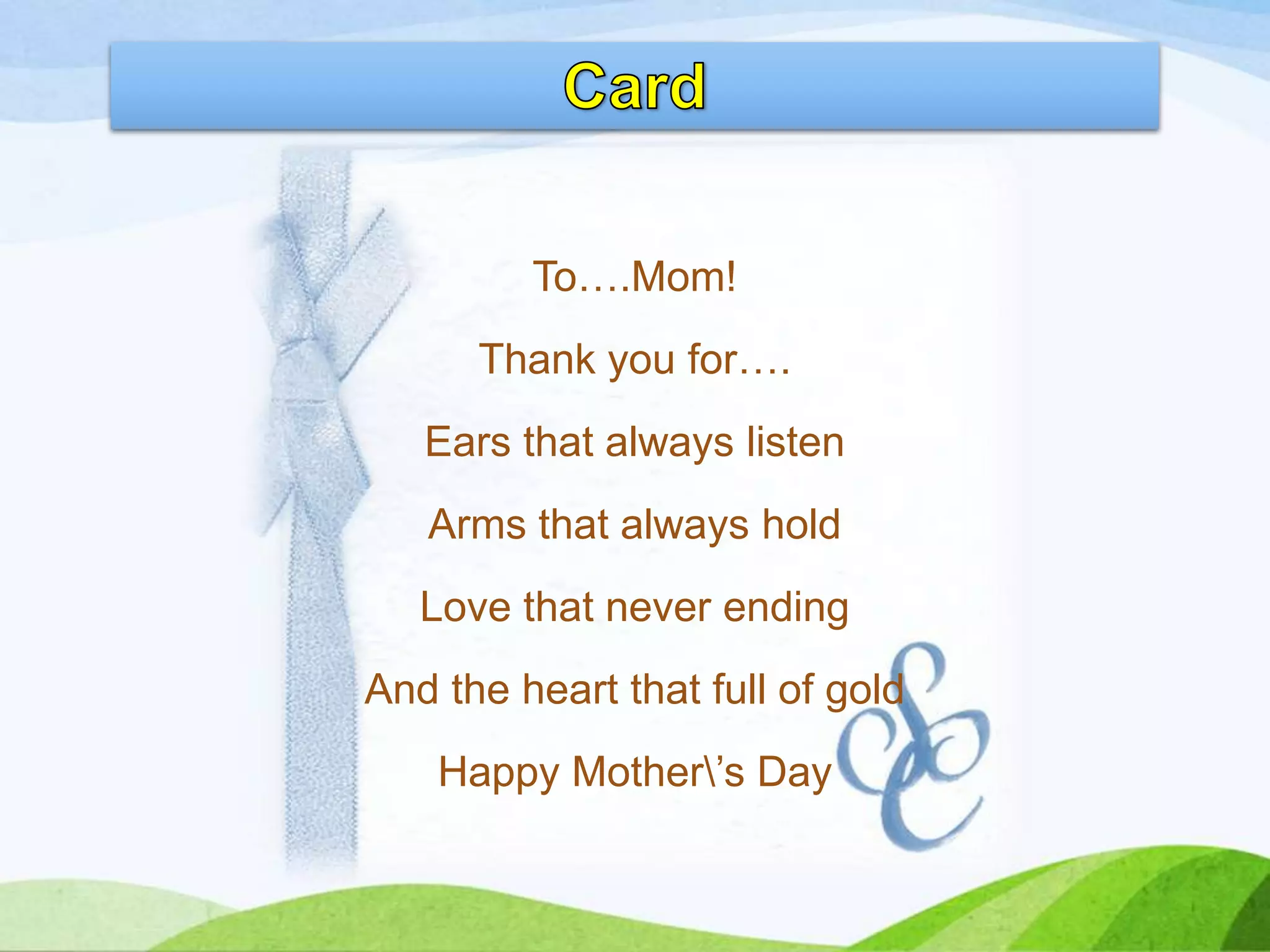Topic mother’s days | PPT
