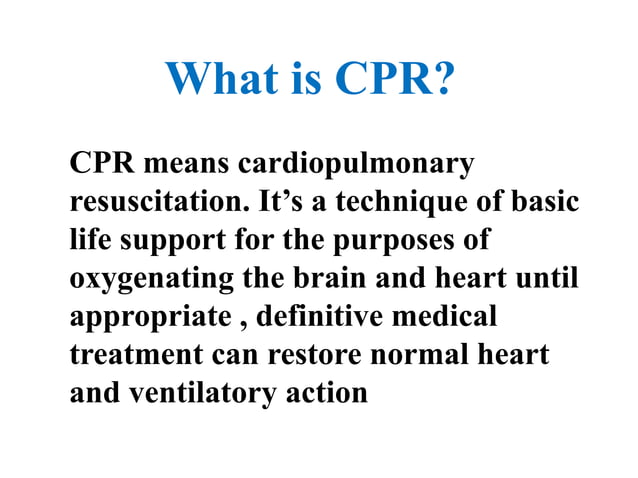 About CPR and CPR procedure | PPTX