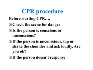About CPR and CPR procedure | PPTX