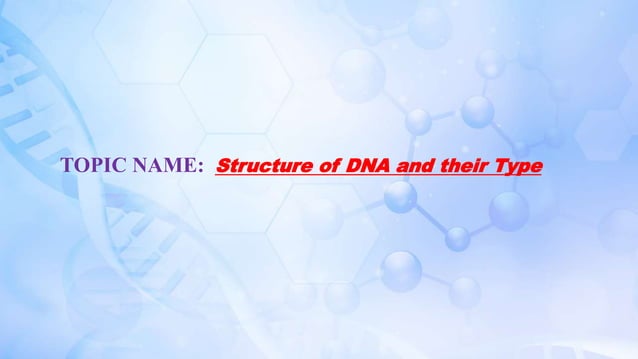 TOPIC NAME Structure of DNA and their Type.pptx
