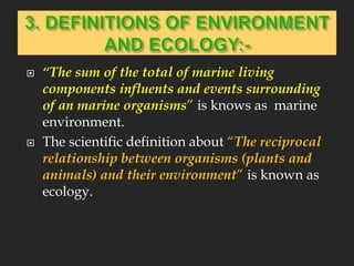 Aquatic environment: concept, meaning and its division | PPTX
