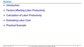 Topic No. 12 Compute labor productivity and cost in Construction ...