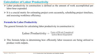 Topic No. 12 Compute labor productivity and cost in Construction ...