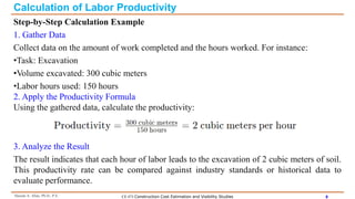 Topic No. 12 Compute labor productivity and cost in Construction ...