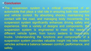 suspension system functions and components | PPTX