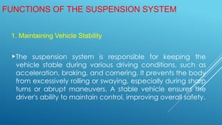 suspension system functions and components | PPTX