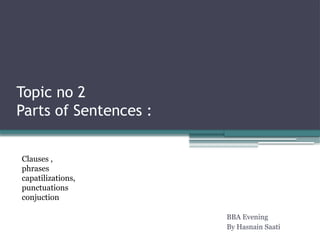 Parts of sentences for functional english english .pptx