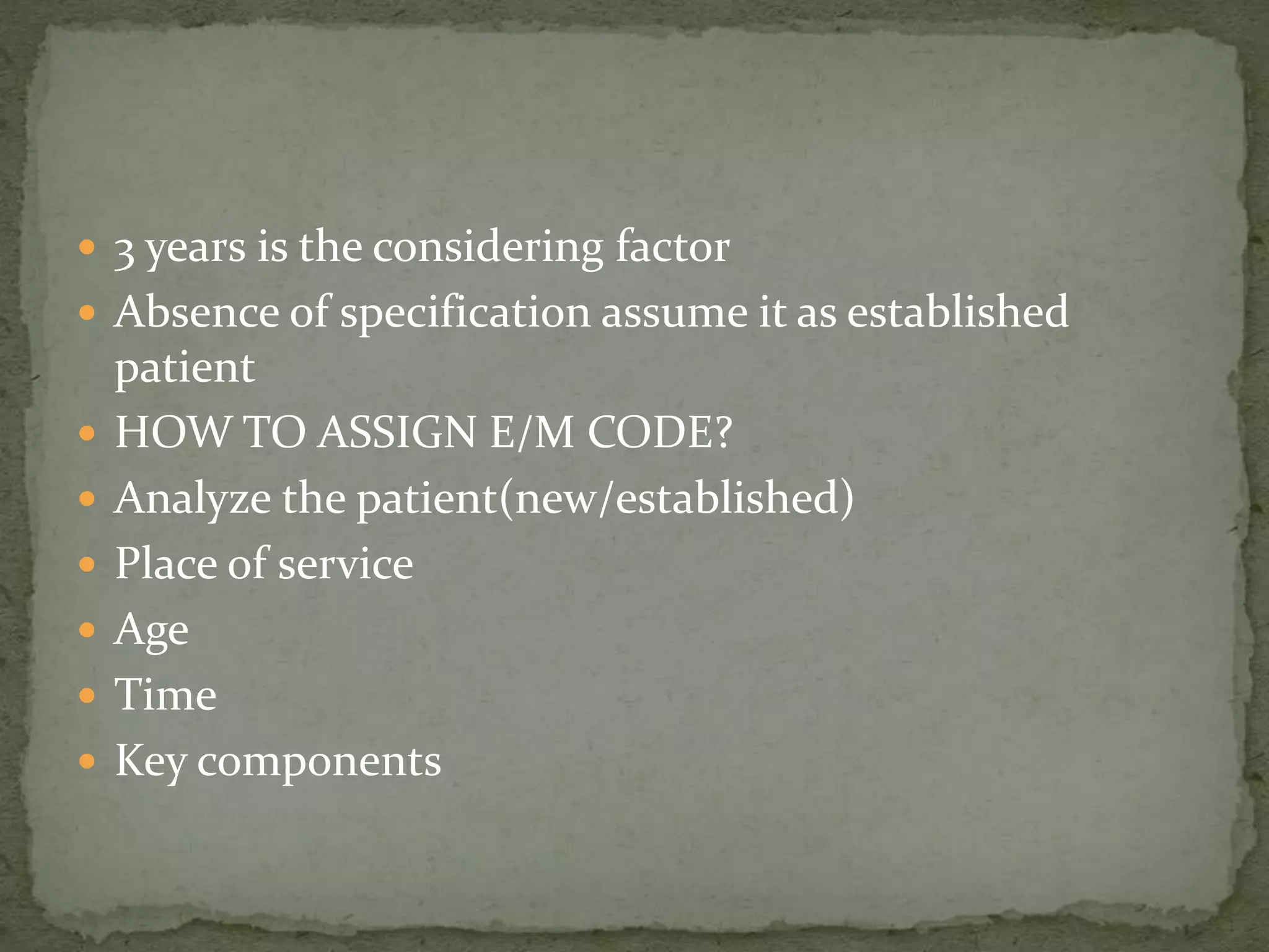 EVALUATION AND MANAGEMENT CPT CODING-2017 | PPTX