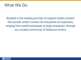 Blog Ideas and Topic Pitching With Scripted | PPT