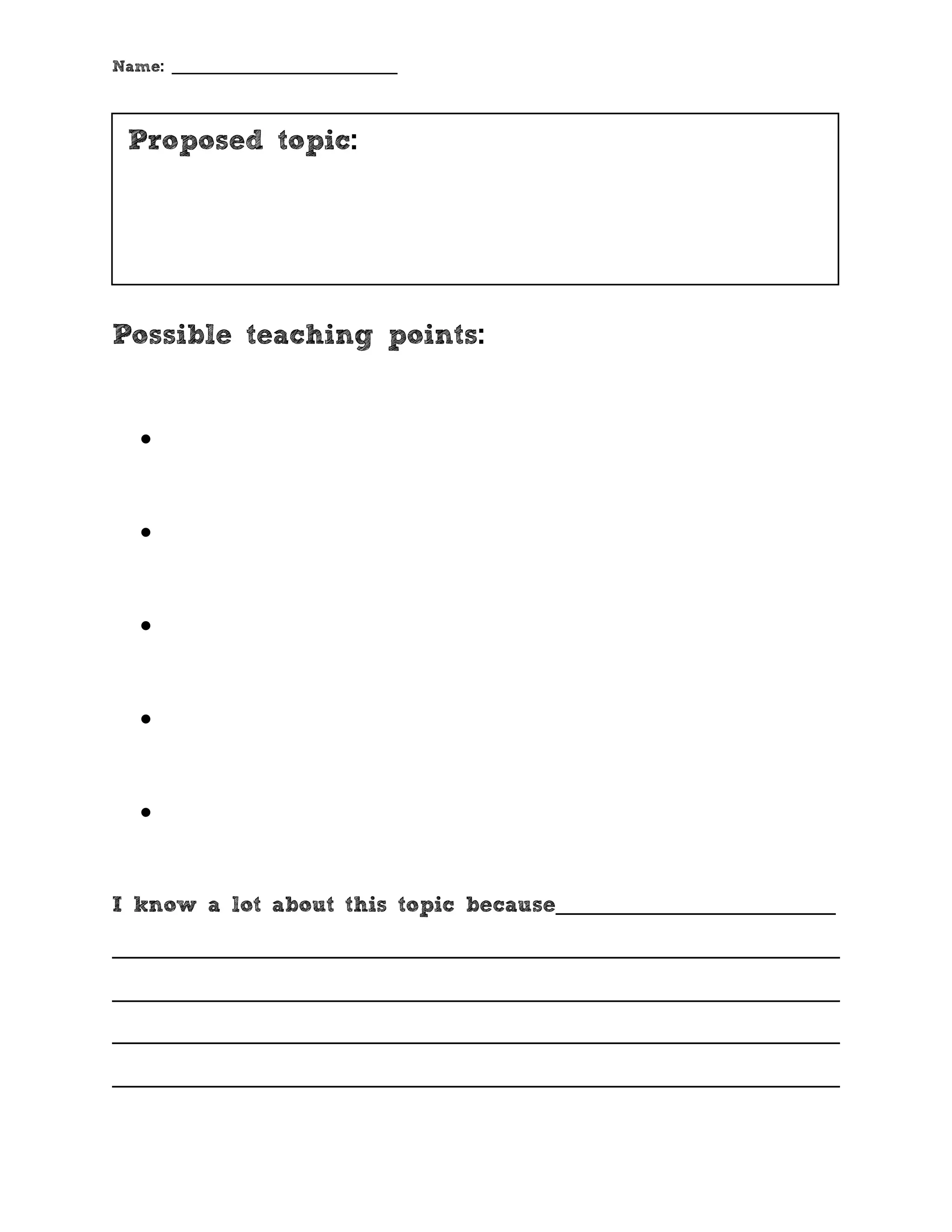 Topic planning outline | PDF