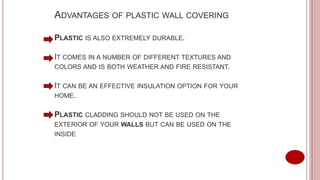 Topic plastic as building material (flooring & wall finishes) | PPTX