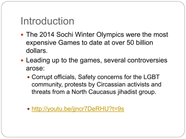 The 2014 Sochi Olympic Games: The Economic Impact | PPT