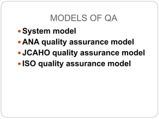 Topic presentation on quality assureance | PPT