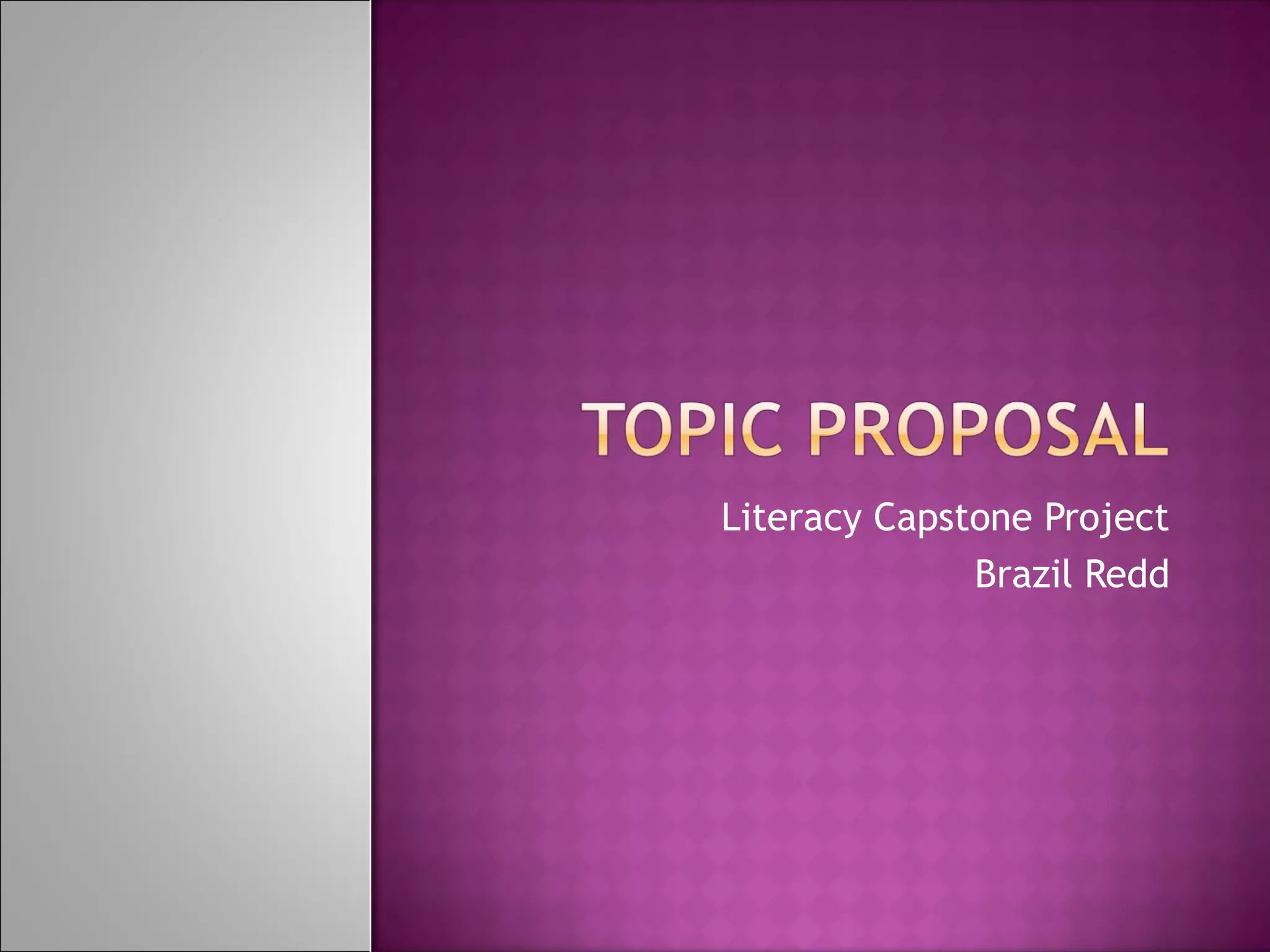 Topic proposal | PPT
