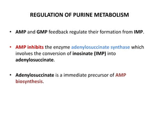 Topic reciprocal regulation of purine and pyrimidine metabolism | PPTX