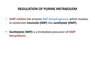 Topic reciprocal regulation of purine and pyrimidine metabolism | PPTX
