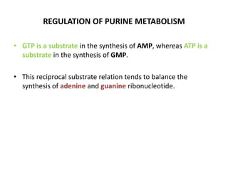 Topic reciprocal regulation of purine and pyrimidine metabolism | PPTX