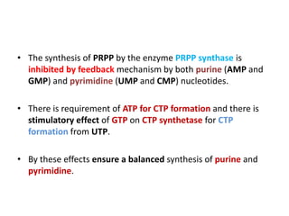 Topic reciprocal regulation of purine and pyrimidine metabolism | PPTX