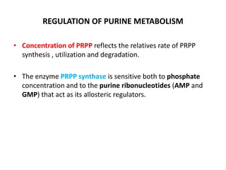 Topic reciprocal regulation of purine and pyrimidine metabolism | PPTX