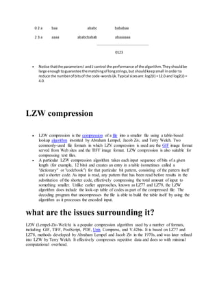 Topics:LZ77 & LZ78 | PDF