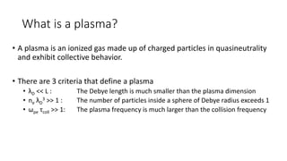 topics in plasma physics and other subsequent topics | PPT
