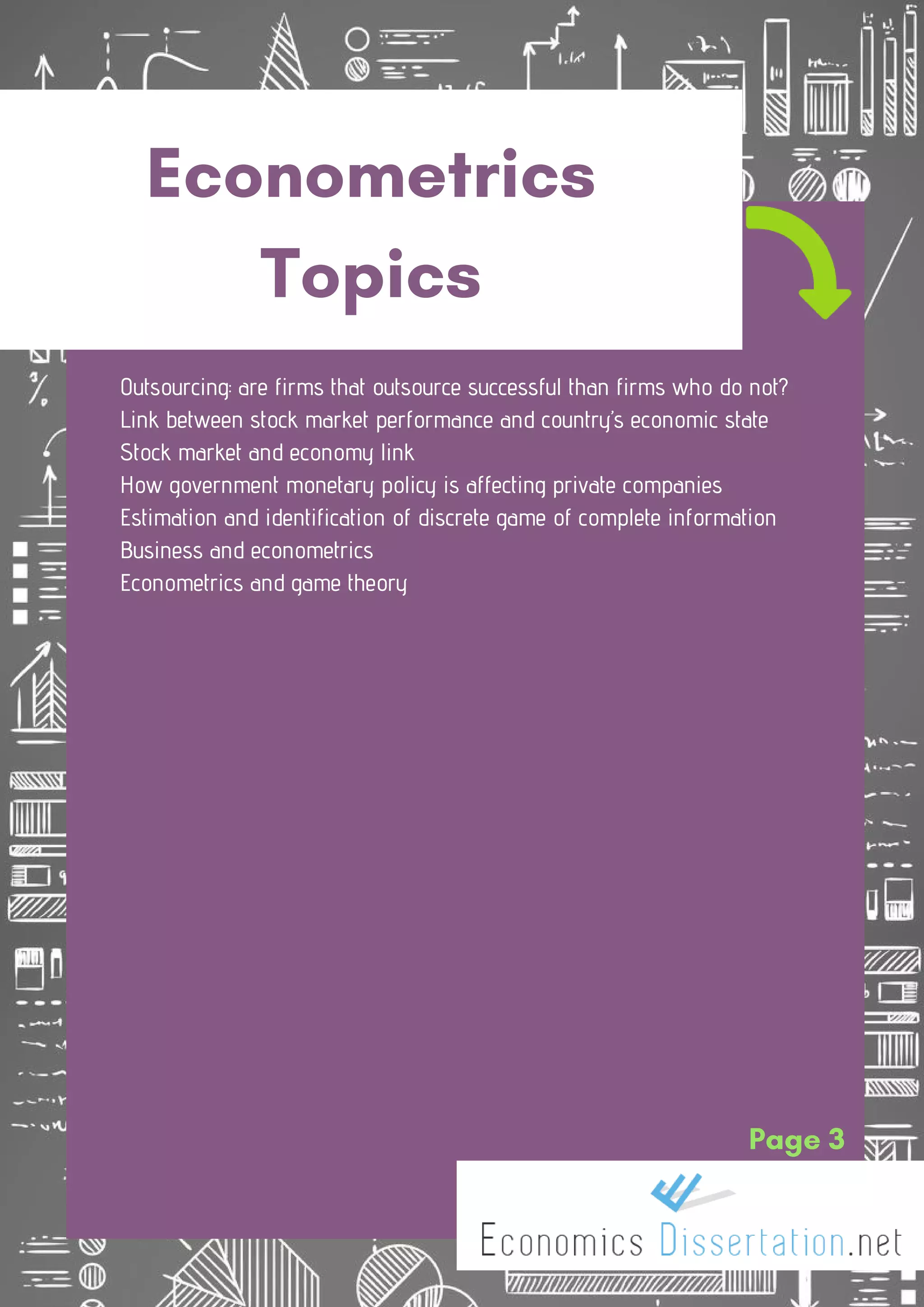 Topics for Econometrics Research Papers | PDF