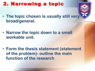 Topic Selection | PPT