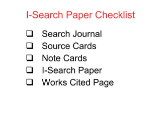 I-Search Papers | PPT