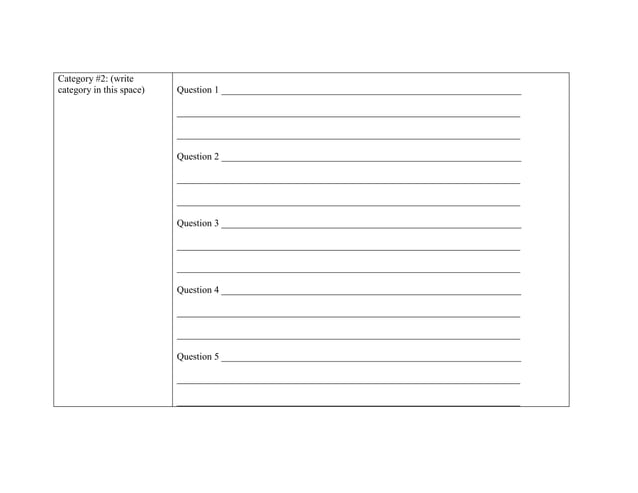 Topic selection and question sheet | PPT
