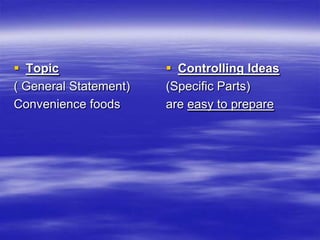 Topic sentence | PPSX