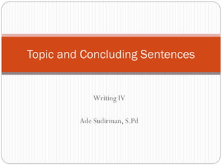 Topic sentence (ades) | PPT