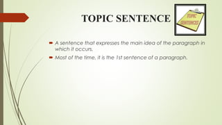 Topic sentence | PPTX